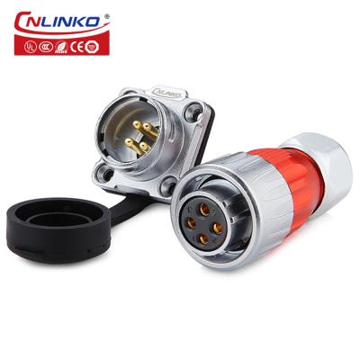 China Cnlinko Waterproof Power Plug 20A 4 Pin Connector for Led Lighting for sale