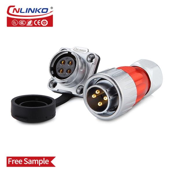 Quality CNLINKO M20 Harness Battery Terminal Adapters Connecting 4 Pin Power Connector Waterproof IP68 for sale