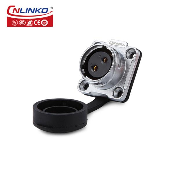Quality CNLINKO M20 Metal Connector Plug 220V 2 Pin Waterproof Electrical Wire Connector for sale