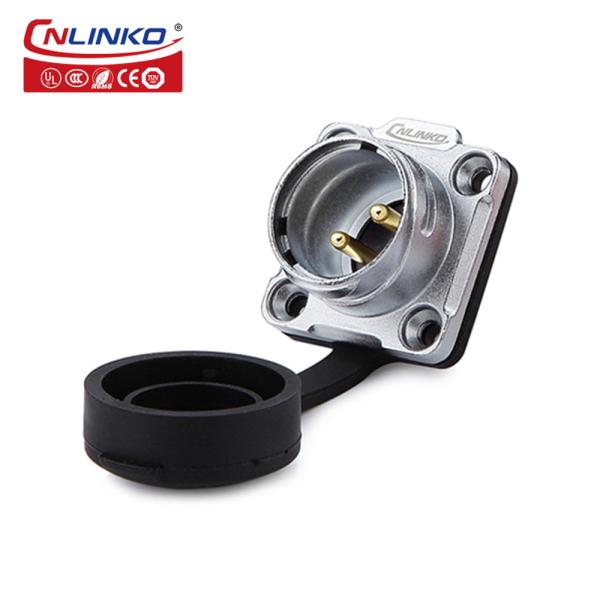 Quality CNLINKO M20 Metal Connector Plug 220V 2 Pin Waterproof Electrical Wire Connector for sale
