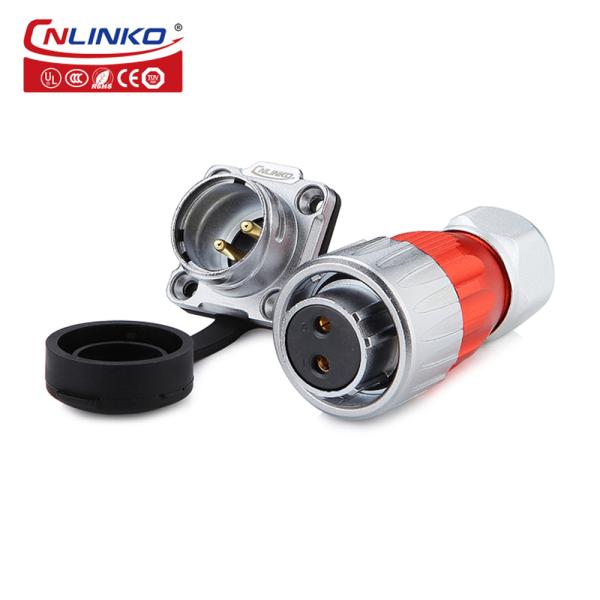 Quality CNLINKO M20 Metal Connector Plug 220V 2 Pin Waterproof Electrical Wire Connector for sale