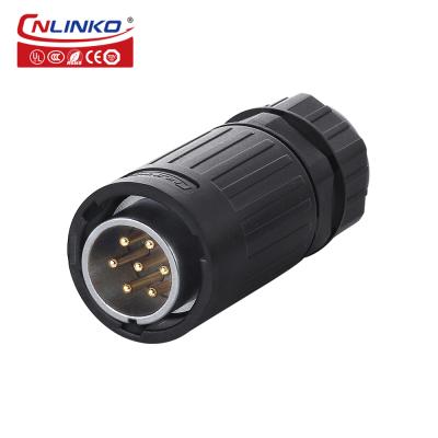 China Cnlinko 3 4 5 7 9 12 Pin Push Pull Circular IP68 Waterproof M20 Plug Socket Connector for for Solar Energy Systems for sale