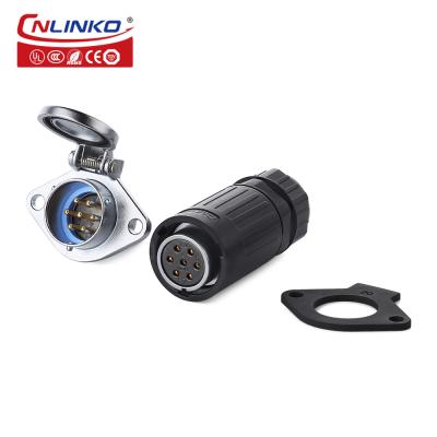 China Cnlinko 3 4 5 7 9 12 Pin Push Pull Circular IP68 Waterproof M20 Plug Socket Connector for for Solar Energy Systems for sale