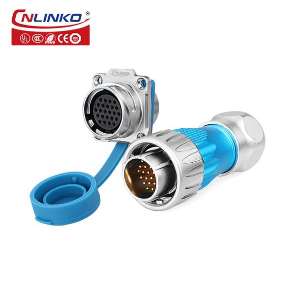 Quality Metal Shell M24 10 Pin Waterproof Circular Connector Automotive 10 Contact Power Socket for sale