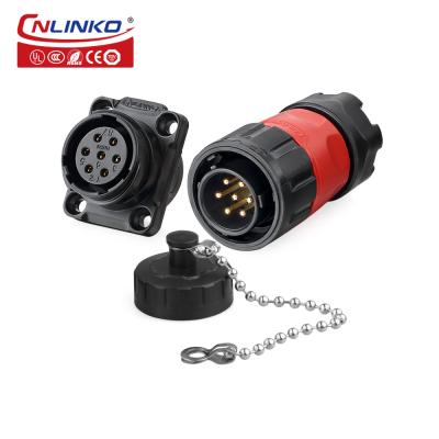 China M20 Waterproof Circular Connector 7 Pin Panel Mount Male Plug Female Socket Ac Power Connector for Led Screen for sale