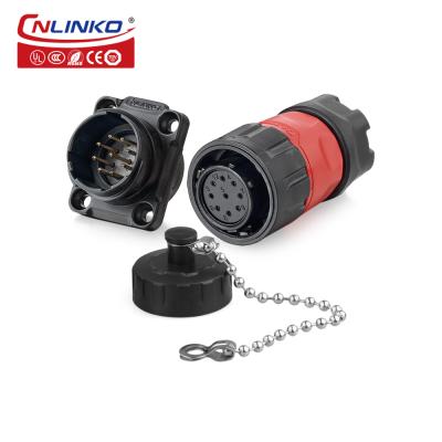 China CNLINKO Connector Supplier YM Series M20 Plug and Socket Plastic Shell 9 Pin Connector Waterproof Connectors Pins for sale