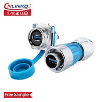 Quality CNLINKO IP68 Waterproof DH24 USB Cable Extension Usb Port Front Panel Mount for sale