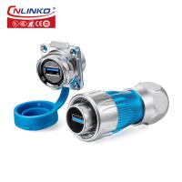 Quality CNLINKO Waterproof IP68 USB 3.0 Connector Panel Mount Usb with Dust Cover for for sale