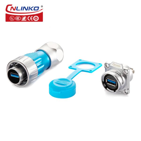 Quality CNLINKO Waterproof IP68 USB 3.0 Connector Panel Mount Usb with Dust Cover for for sale