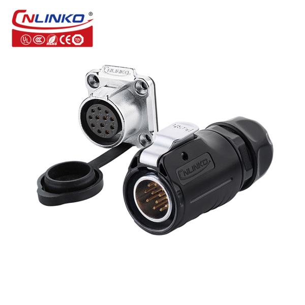 Quality CNLINKO 12 Pin Electrical Connector M20 Circular Connector 5A Panel Mount Screws for sale