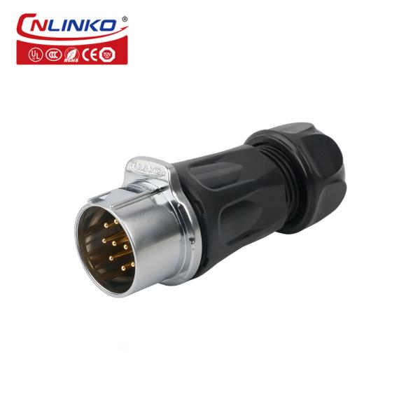 Quality CNLINKO M24 Plug and Socket 10 Pin Aviation Waterproof Power signal Cable Plug for sale