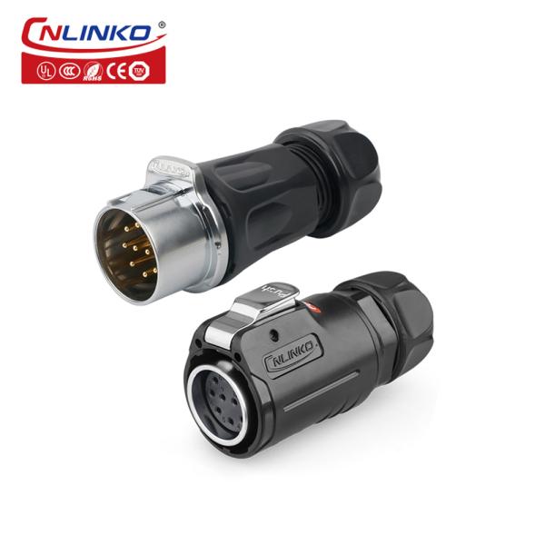 Quality CNLINKO M24 Plug and Socket 10 Pin Aviation Waterproof Power signal Cable Plug for sale