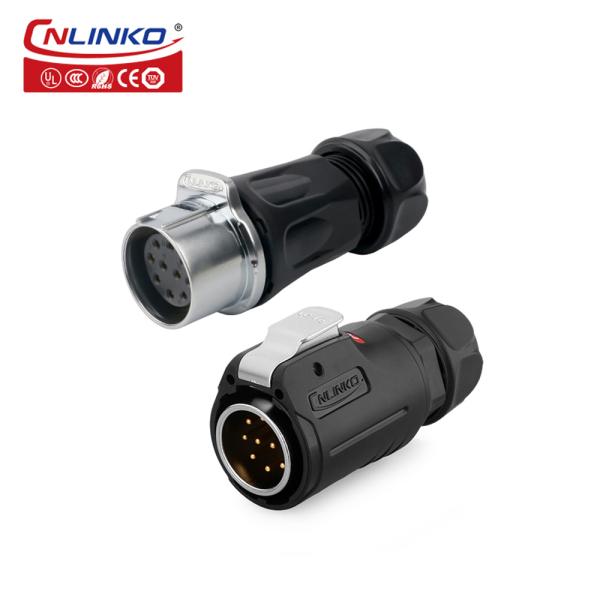 Quality CNLINKO M24 Plug and Socket 10 Pin Aviation Waterproof Power signal Cable Plug for sale