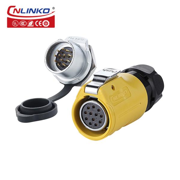 Quality CNLINKO Multi Pin Industrial Connector 12 Pin Outdoor IP68 Waterproof Connector 12 Pin Socket for sale