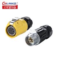 Quality Cnlinko Ip68 Battery Bulkhead Circular Plug Socket Electrical 7 Pin Waterproof for sale