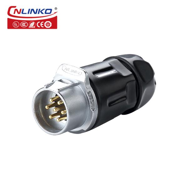 Quality Cnlinko Ip68 Battery Bulkhead Circular Plug Socket Electrical 7 Pin Waterproof for sale