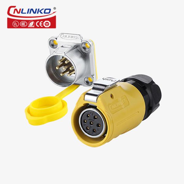 Quality CNLINKO M20 7 Pin Male Female Electrical Plug Waterproof Multi Core Cable Connector 7 Pin for sale