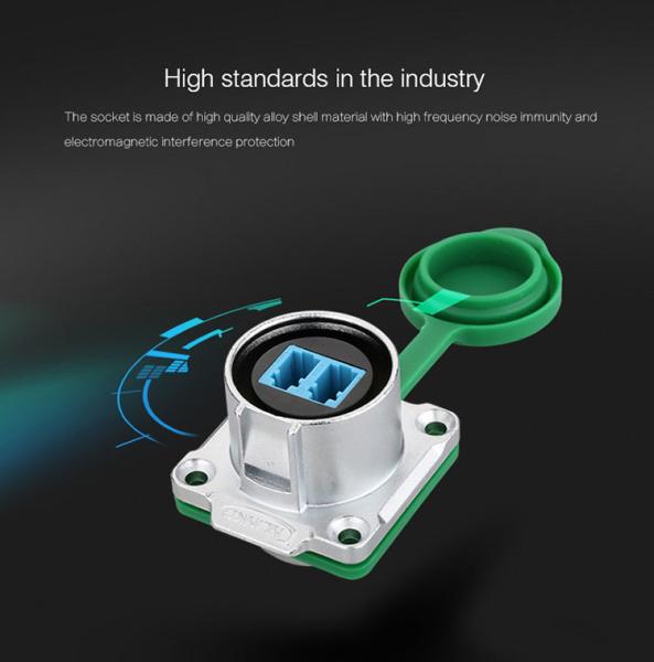 Quality CNLINKO Dust protection Waterproof Plug to Socket Plastic Housing Fiber Optic for sale