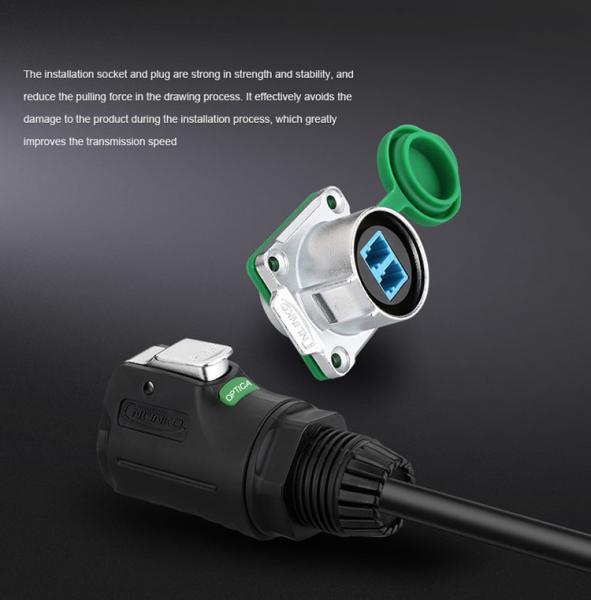 Quality CNLINKO Dust protection Waterproof Plug to Socket Plastic Housing Fiber Optic for sale