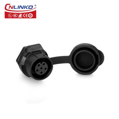 China Cnlinko M12 IP68 Waterproof Quick Locking 6 Pin Plug and Socket Panel Mount Connector for sale
