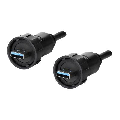 China CNLINKO USB 3.0 High Speed Data USB Cable Connector IP68 Waterproof Circular USB Port Plug Connector for sale