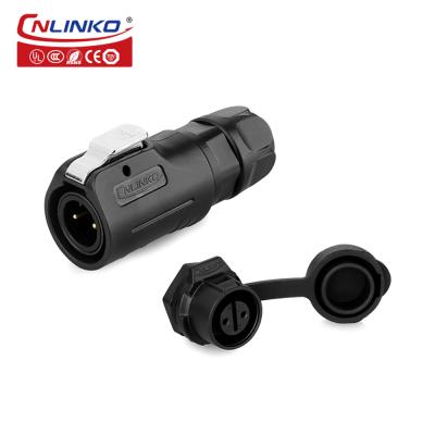 China CNLINKO M12 Screw Industrial Connector Waterproof IP68 2 Pin Male and Female Electrical Power Connector for sale