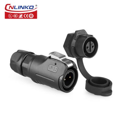 China Cnlinko Connector Waterproof IP68 LED Power Cable 2 Pin M12 Docking Connector for sale