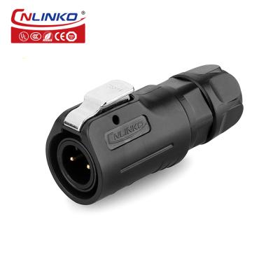 China Cnlinko Connector Waterproof IP68 LED Power Cable 2 Pin M12 Docking Connector for sale