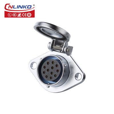 China CNLINKO 12 Pin Waterproof Bayonet Connector Cable M20 Plug Socket 12 Pin Circular Connector for CNC Milling Machine for sale