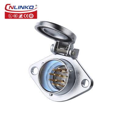 China CNLINKO 12 Pin Waterproof Bayonet Connector Cable M20 Plug Socket 12 Pin Circular Connector for CNC Milling Machine for sale