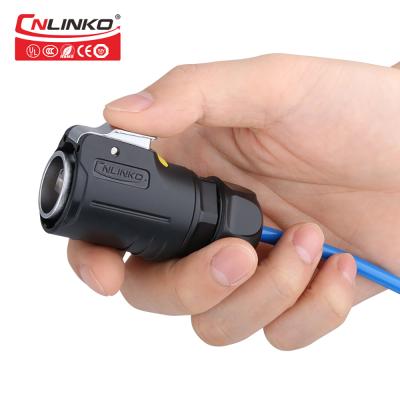 China CNLINKO LP24 RJ45 Waterproof Connector Internet LED Display 8P8C Connector Network CAT5E IP68 RJ45 Adapter Plug and Socket for sale