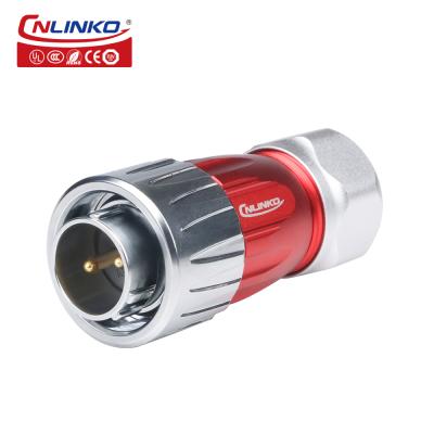 China CNLINKO Waterproof 2 Pole Plug Socket Male and Female 2pin 12 Volt Pin Female Wire Plug Adapter Connector for sale