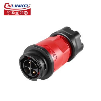 China Cnlinko YM Series M20 Plastic Quick Bayonet 4 Pin Circular Power Connector with Dustproof Cover Design for sale