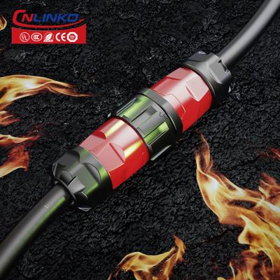 China Cnlinko YM Series M20 Plastic Quick Bayonet 4 Pin Circular Power Connector with Dustproof Cover Design for sale