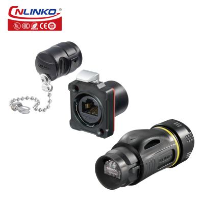 China Cnlinko IP68 RJ45 Ethernet LAN Connector Plug Socket CAT6 STP Shield Outdoor Waterproof RJ45 Connector for sale