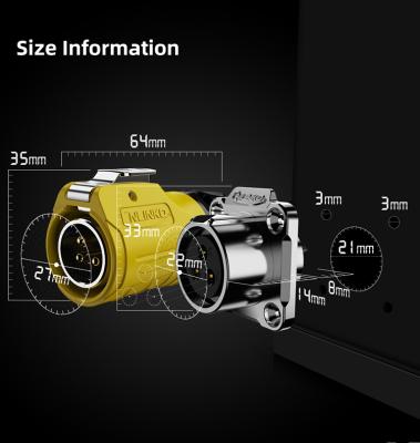 China CNLINKO LP20 Gold Plate Contacts Male IP68 3 Pin Connectors Cable Pane Mount Xlr Connector 3 Pin Push Pin Waterproof Connectors for sale
