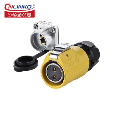 China Cnlinko M20 2 Pin Electrical Waterproof Connector 2 Pole Connector for LED ConnectorIndustrial Controller AV System for sale