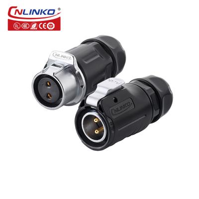 China Cnlinko M20 2 Pin Electrical Waterproof Connector 2 Pole Connector for LED ConnectorIndustrial Controller AV System for sale