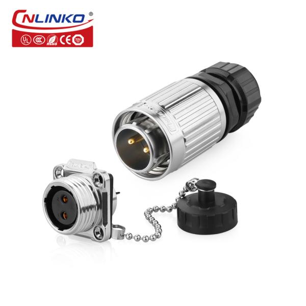 Quality IP68 Waterproof Plug and Socket With 2 Pin More Than 12 Volt Cable Connectors for Power for sale