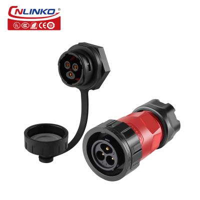 China CNLINKO IP68 Waterproof 20a 12v DC Power Plug 20A 3 Pin Connector M20 Circular Male Female Power Connector for sale
