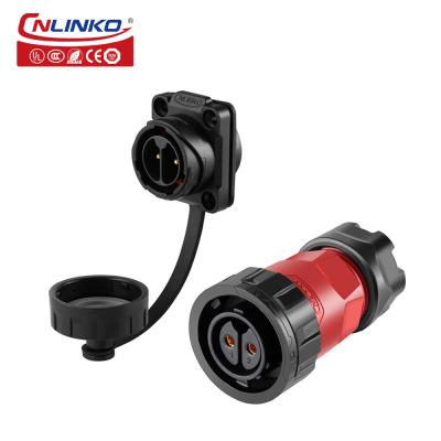 China CNLINKO Outdoor Waterproof Plug and Socket 24v Power Cable 2 Pin Electrical Wire Connector Plug for sale