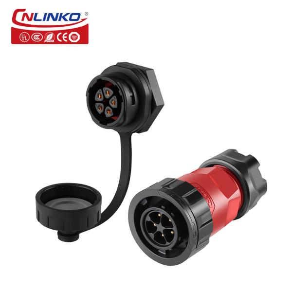 Quality CNLINKO 12v Dc Power Supply Connector Waterproof 5 Pin Circular Power Male Female Plug Socket Connector for sale