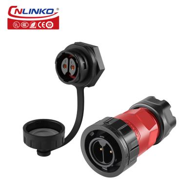China CNLINKO YM20 Plastic Waterproof Connector 1/4 Bayonet Power Connector 2pin Outdoor Lighting Power Connector for sale