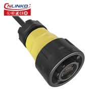 China YM24 RJ45 Waterproof Connector Plug Front Panel Mount Ethernet RJ45 Socket Connector for sale