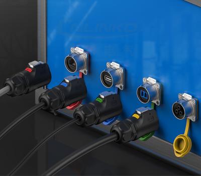 China Cnlinko Waterproof IP68 Ethernet Cable Rj45 Connector Socket for LAN Network System for sale