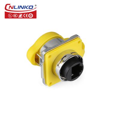 China Cnlinko Waterproof IP68 Ethernet Cable Rj45 Connector Socket for LAN Network System for sale