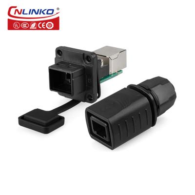 China IP67 Waterproof RJ45 Connector Plug to Socket Panel Mount Connector RJ45 Network Cable RJ45 Male Cat6 Connector for sale