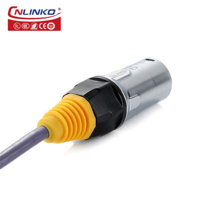 China CNLINKO Waterproof Dual RJ45 Connector, UTP CAT5E RJ45 Connector for Led Lighting for sale
