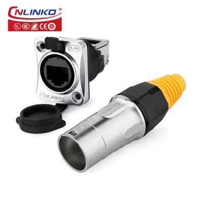 China CNLINKO Newest YT-RJ45 Waterproof PCB RJ45 Connector Cat5 Panel Socket Connector for sale