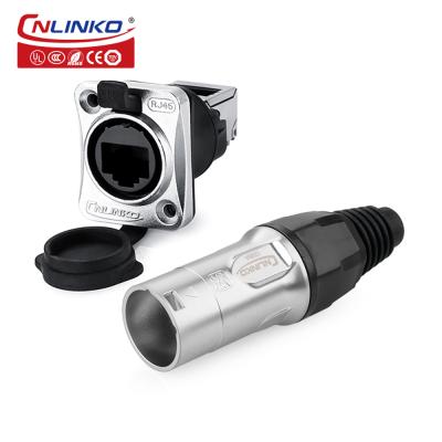 China CNLINKO Newest YT-RJ45 Waterproof PCB RJ45 Connector Cat5 Panel Socket Connector for sale